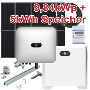 PV-Komplettpaket 9,84 kWp + 5 kWh Speicher